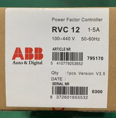 ABB RVC-12/1-5A 100-440V 50-60Hz | PFC controller wiring (Switzerland)